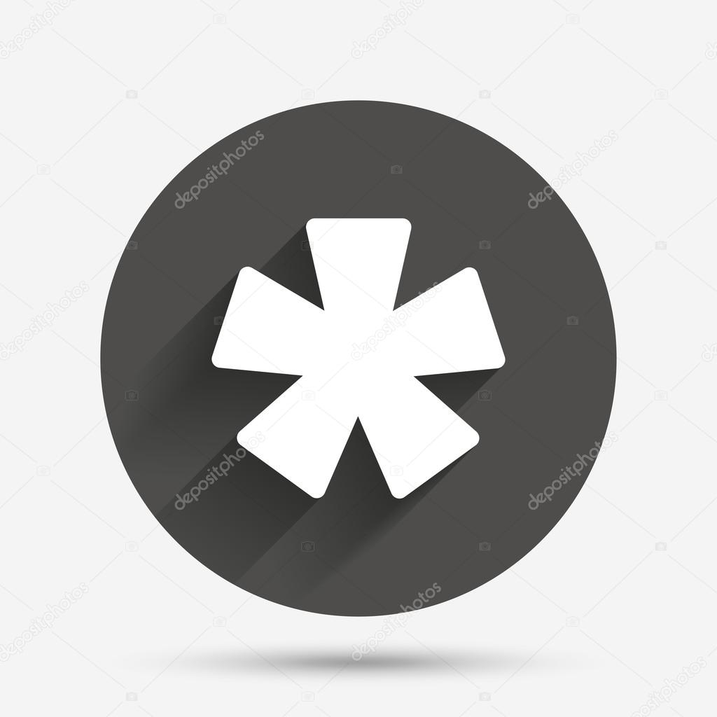 Asterisk footnote sign icon. Star symbol. Stock Vector Image by ...
