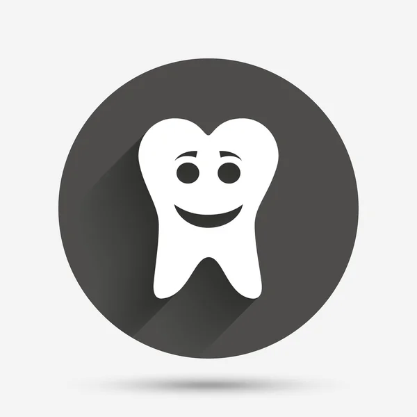 Tooth happy face sign icon. Healthy tooth. Stock Vector Image by ...