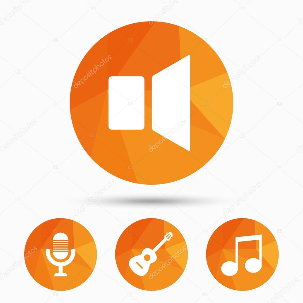 Musical elements icon. Stock Vector Image by ©Blankstock #121295632