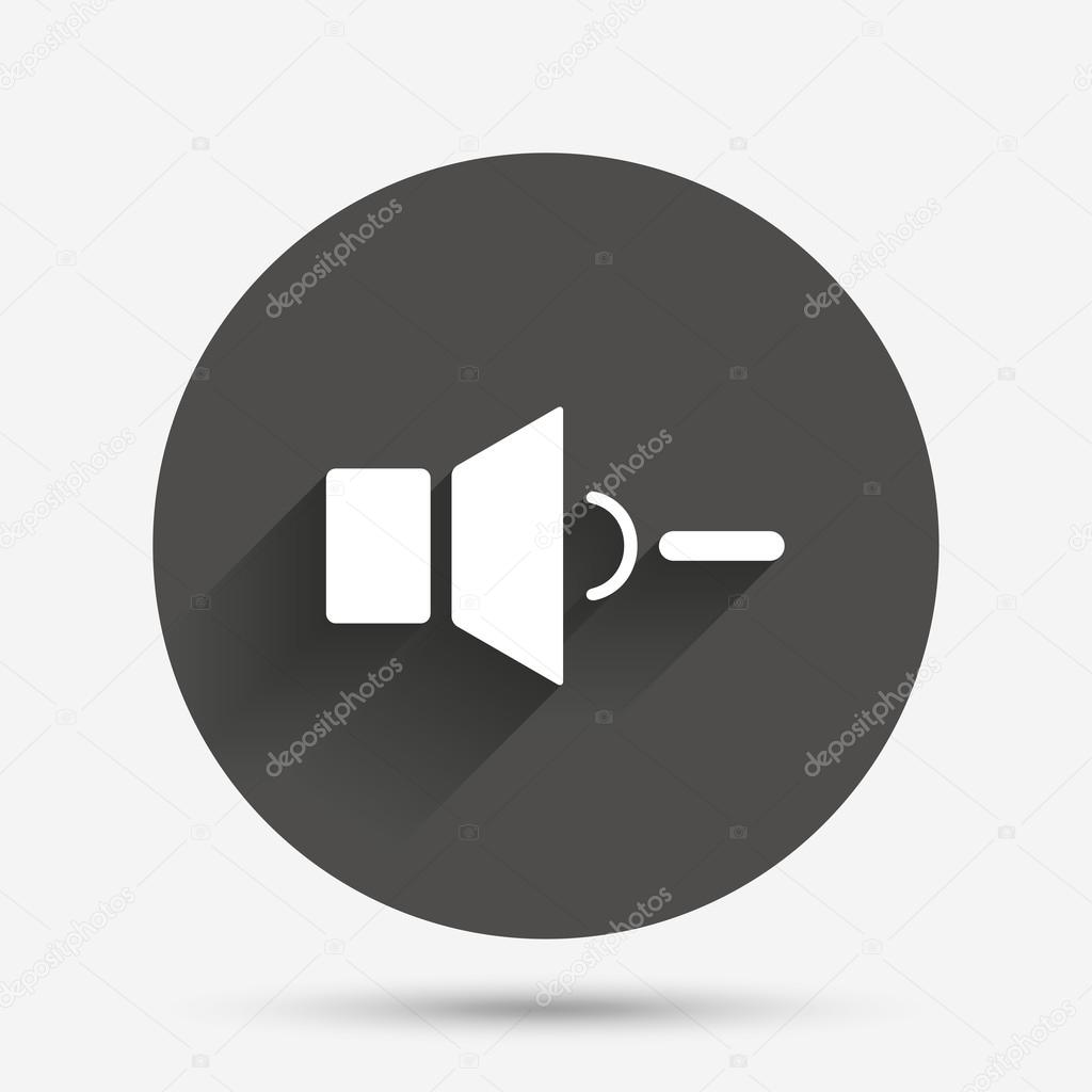 Speaker low volume sign icon. Sound symbol. Stock Vector Image by ...