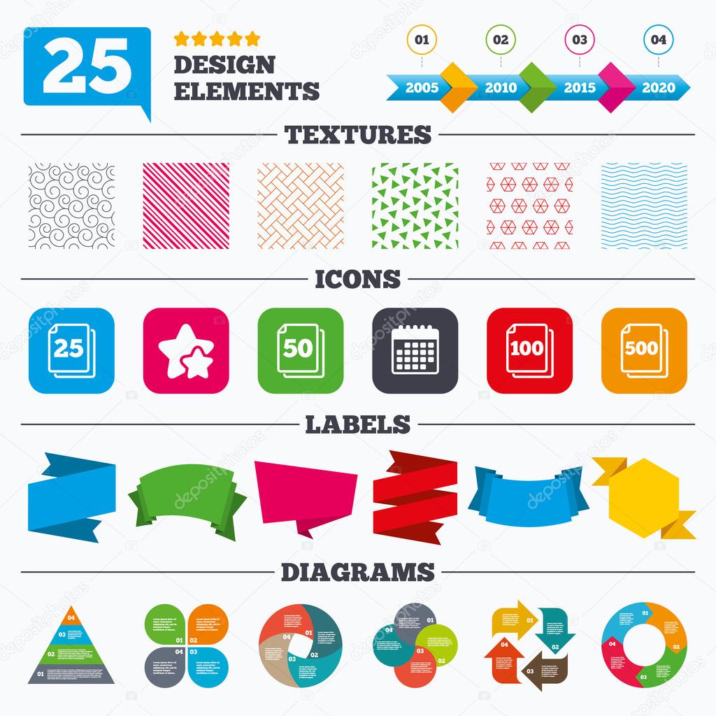 In pack sheets icons. Quantity per package. Stock Vector Image by ...