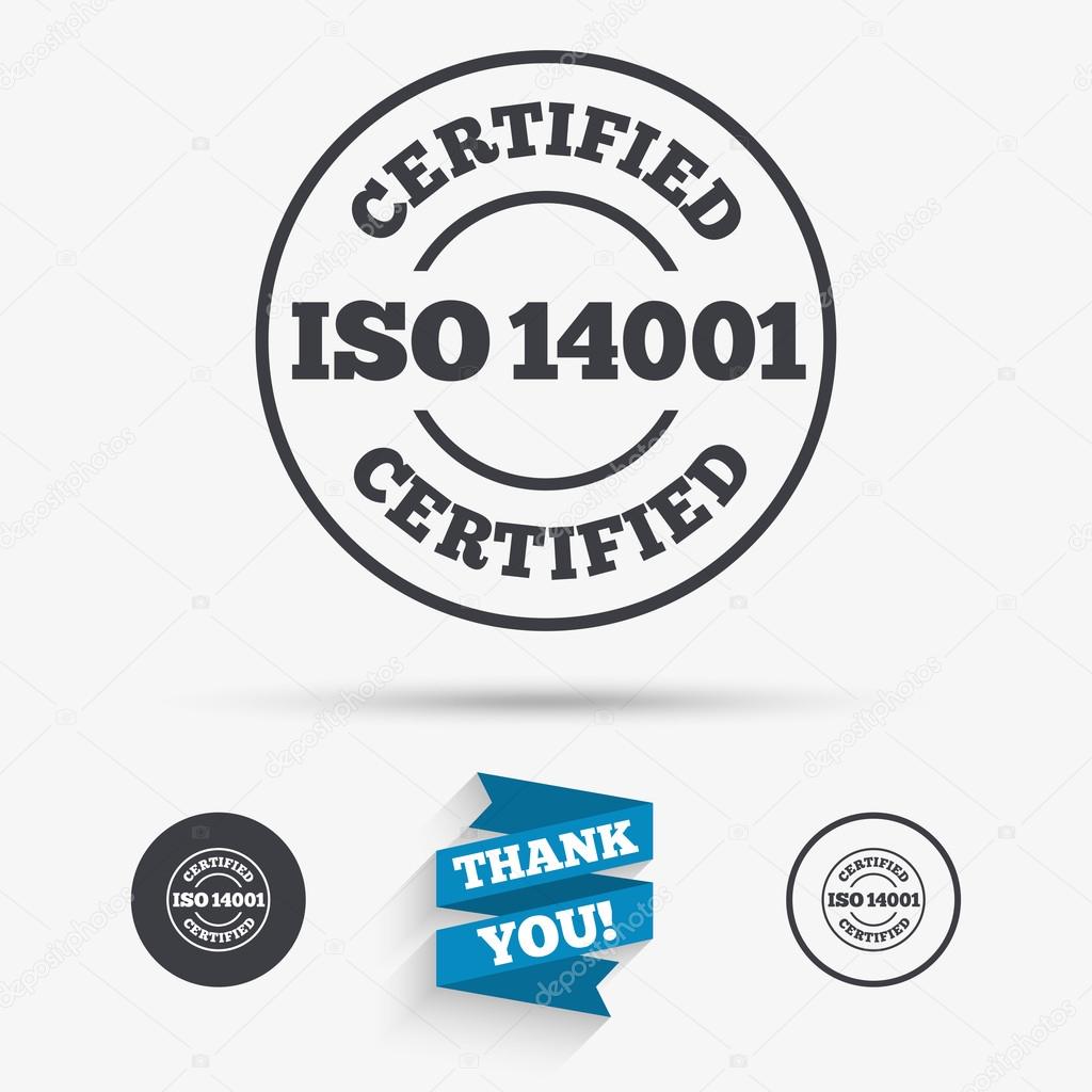 ISO 14001 certified sign. Certification stamp. Stock Vector Image by ...