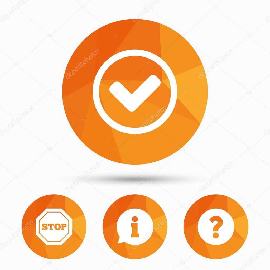Information icons. Stop prohibition symbol. Stock Vector by ©Blankstock ...