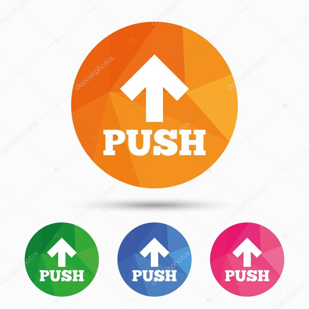 Empuje icono de signo Vector de stock #124568450 de ©Blankstock