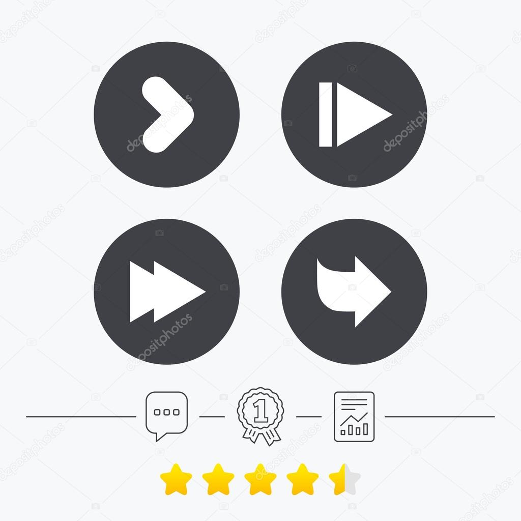 Arrow icons. Next navigation signs symbols. Stock Vector Image by ...