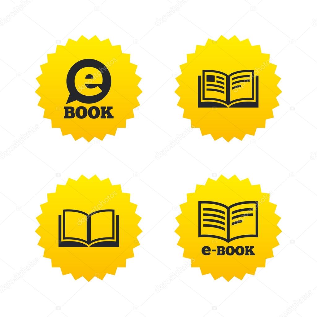 Electronic book signs Stock Vector by ©Blankstock 124578392