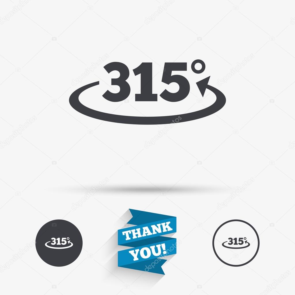 Angle 315 degrees sign icon. Geometry math symbol Stock Vector Image by ...