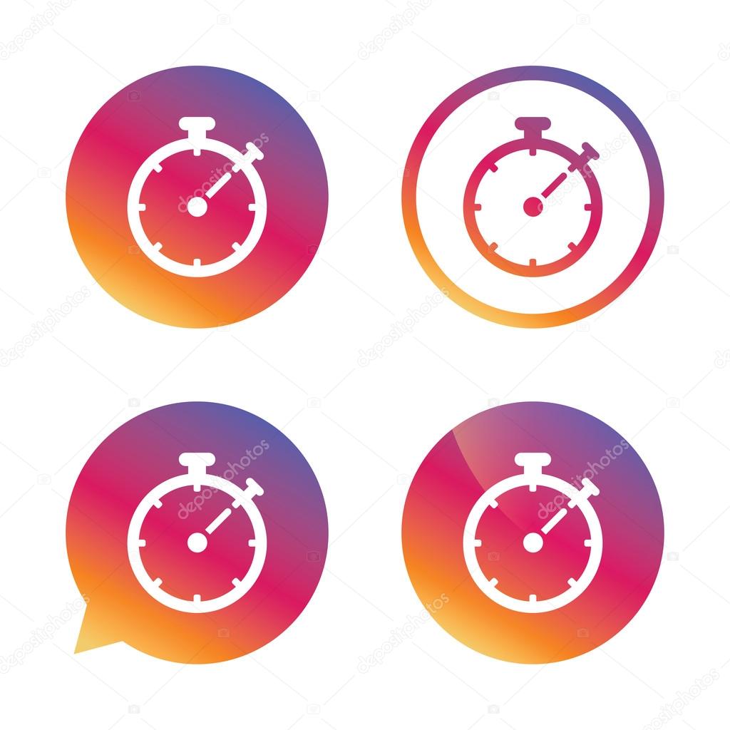 Timer sign icons Stock Vector by ©Blankstock 125198758