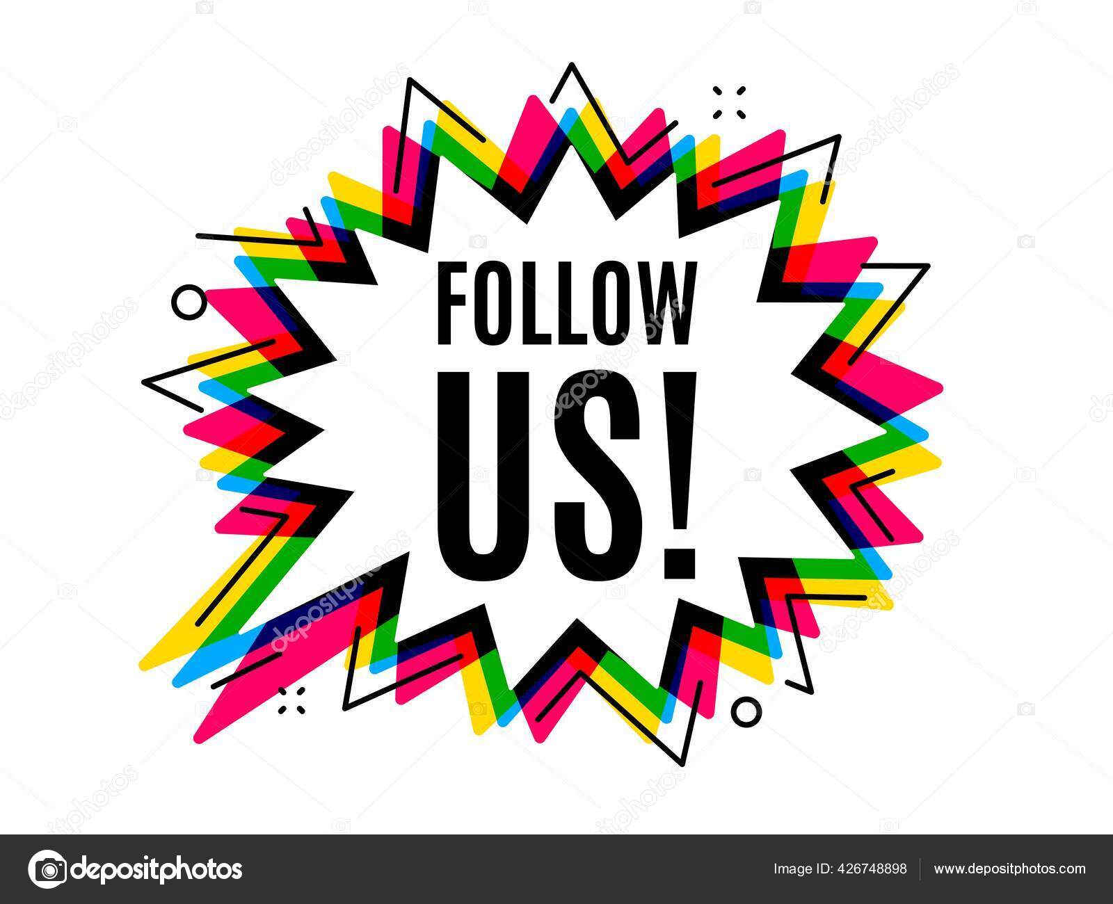 Follow Symbol Speech Bubble Vector Banner Special Offer Sign Super ...