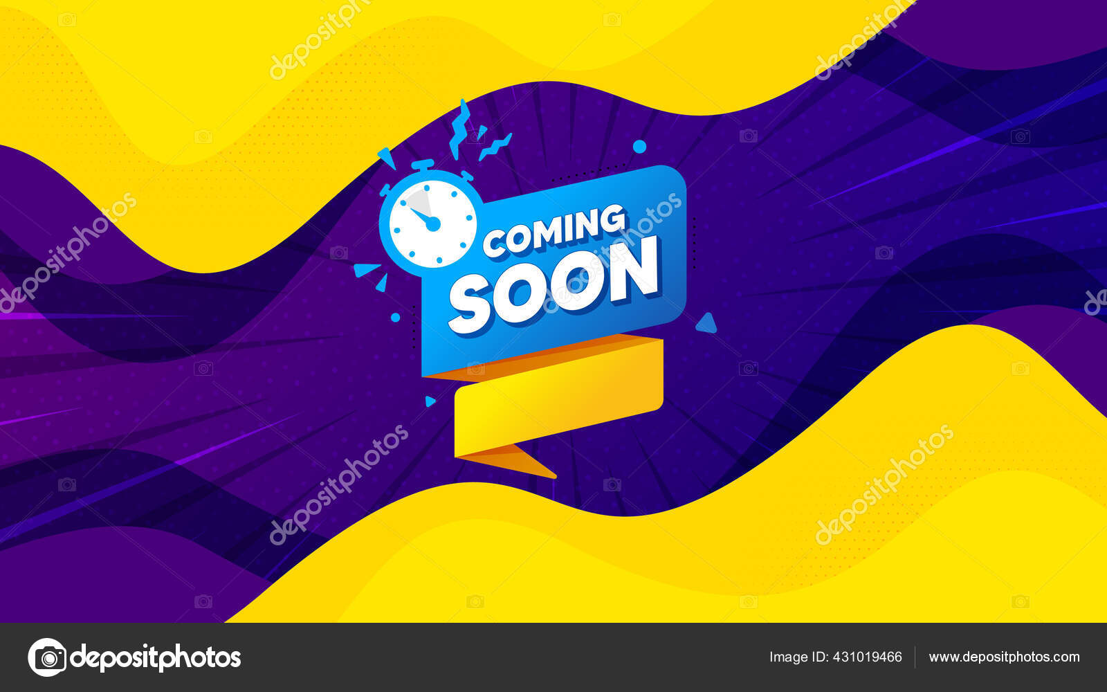 Coming Soon Paper Banner Fluid Liquid Background Offer Message Timer ...