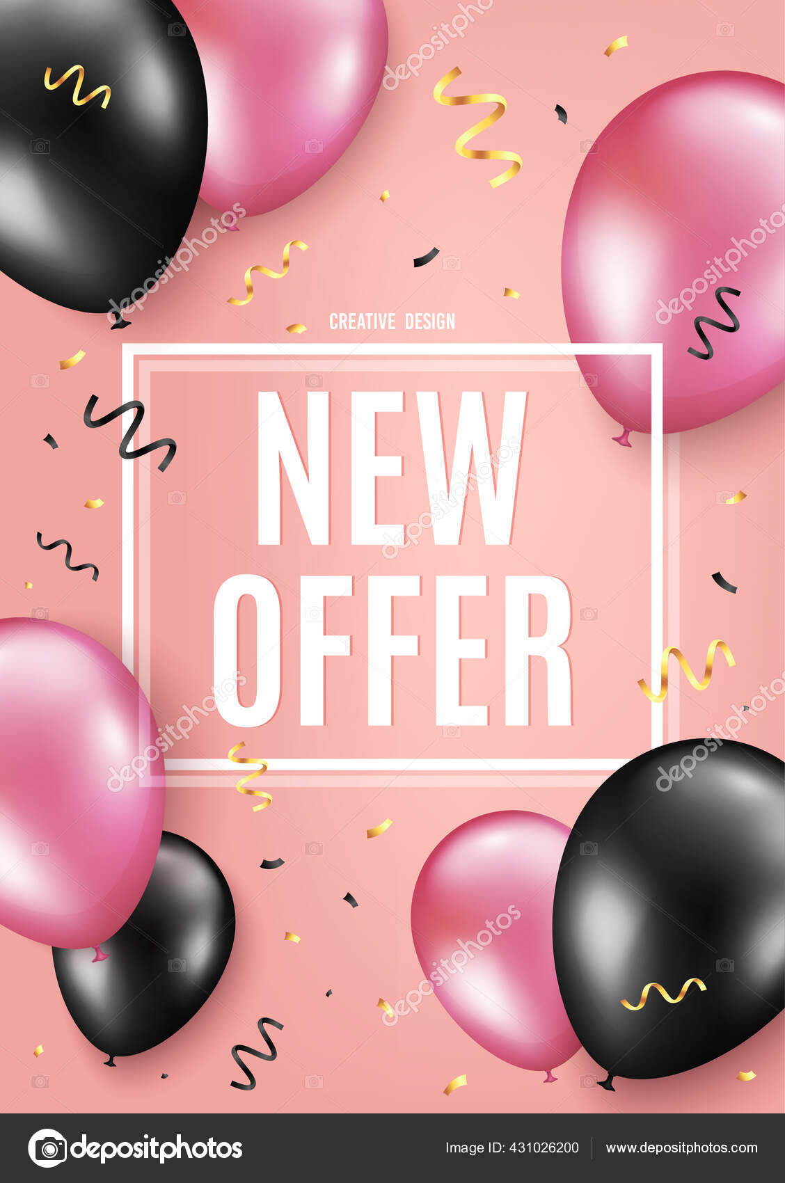 New Offer Balloon Celebrate Background Special Price Sign Advertising ...