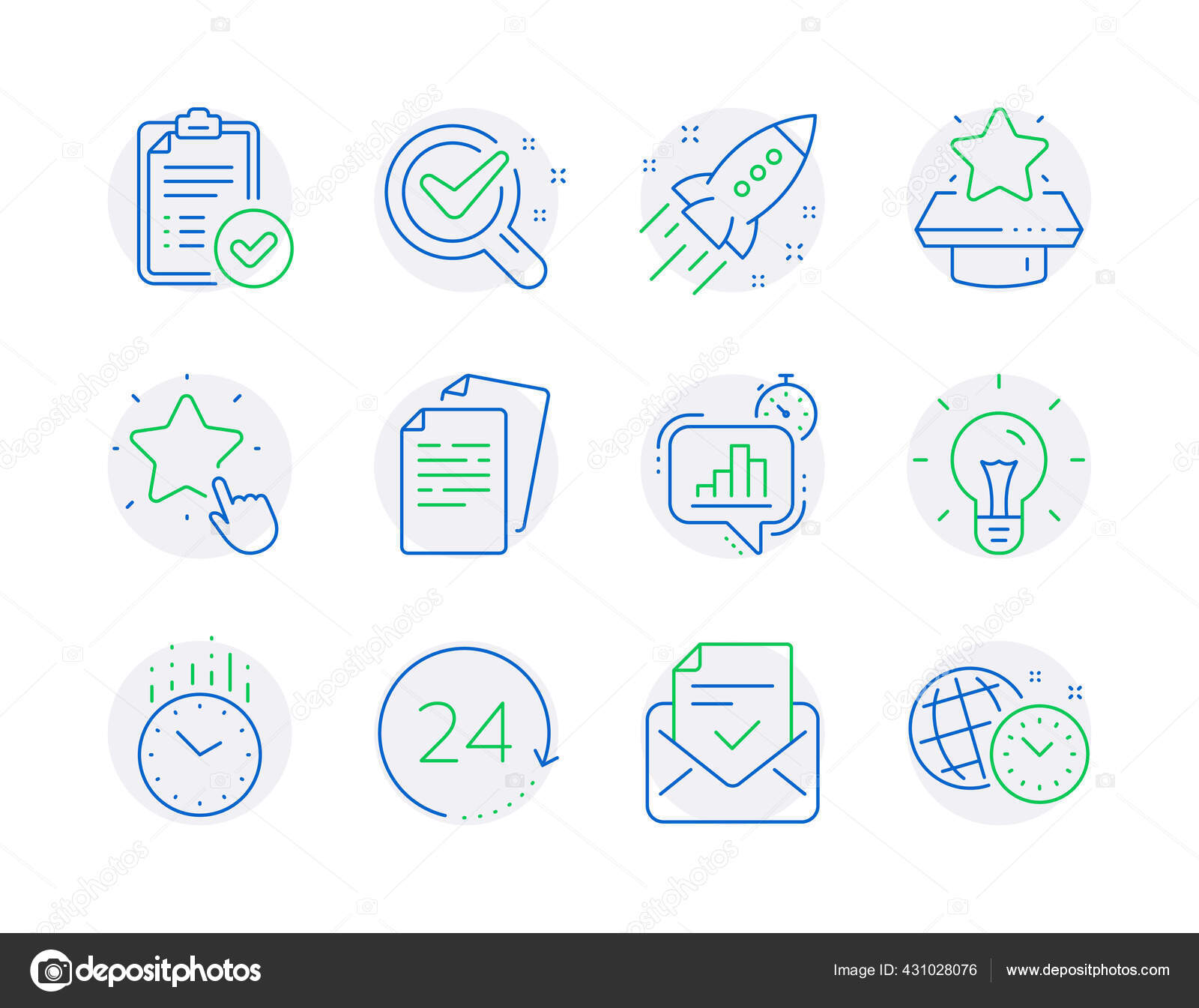 Education Icons Set Included Icon Ranking Star Statistics Timer Approved Stock Vector Image by ...
