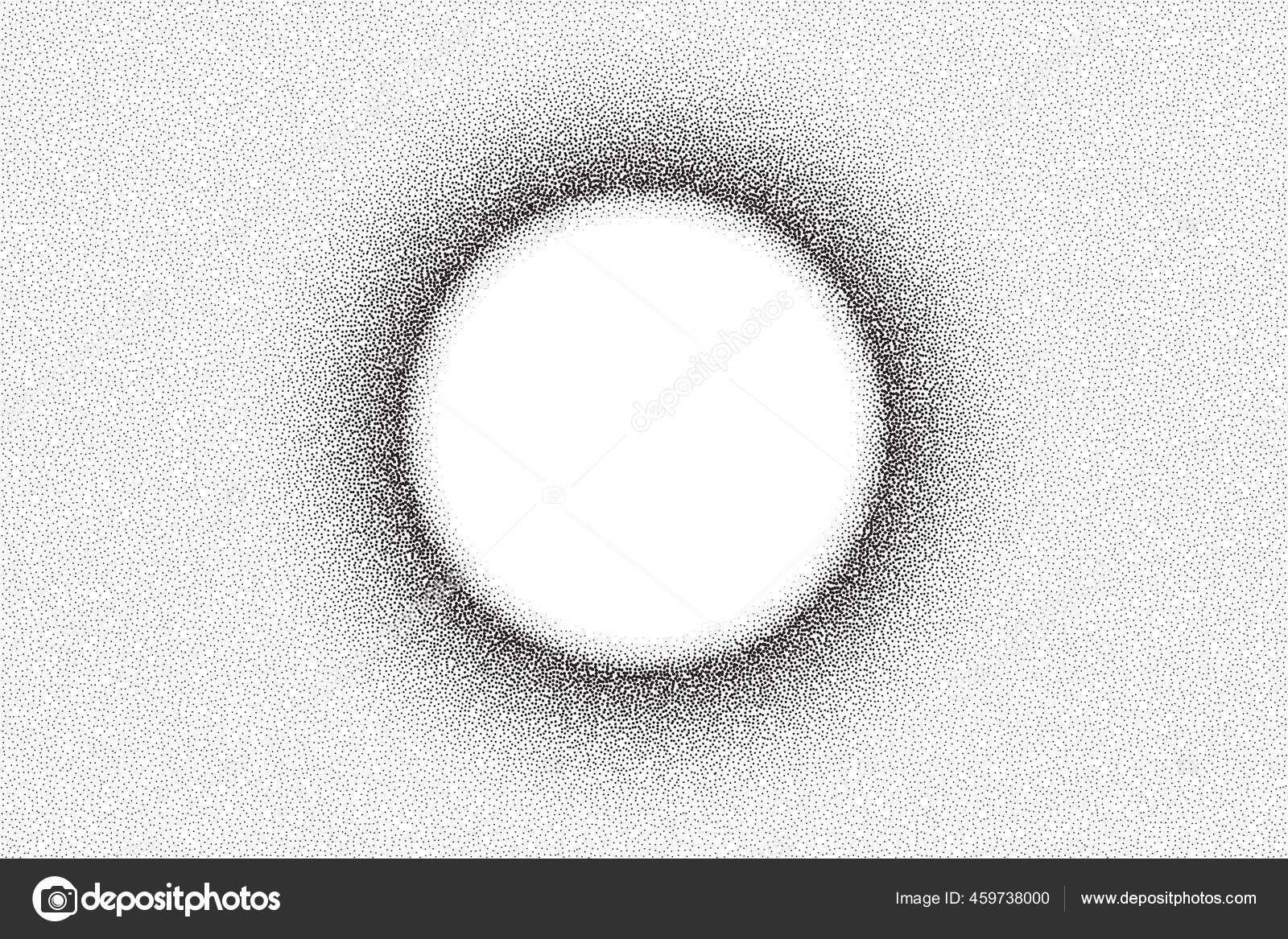 Dotwork Solar Eclipse Pattern Vector Background Sand Grain Effect Black ...