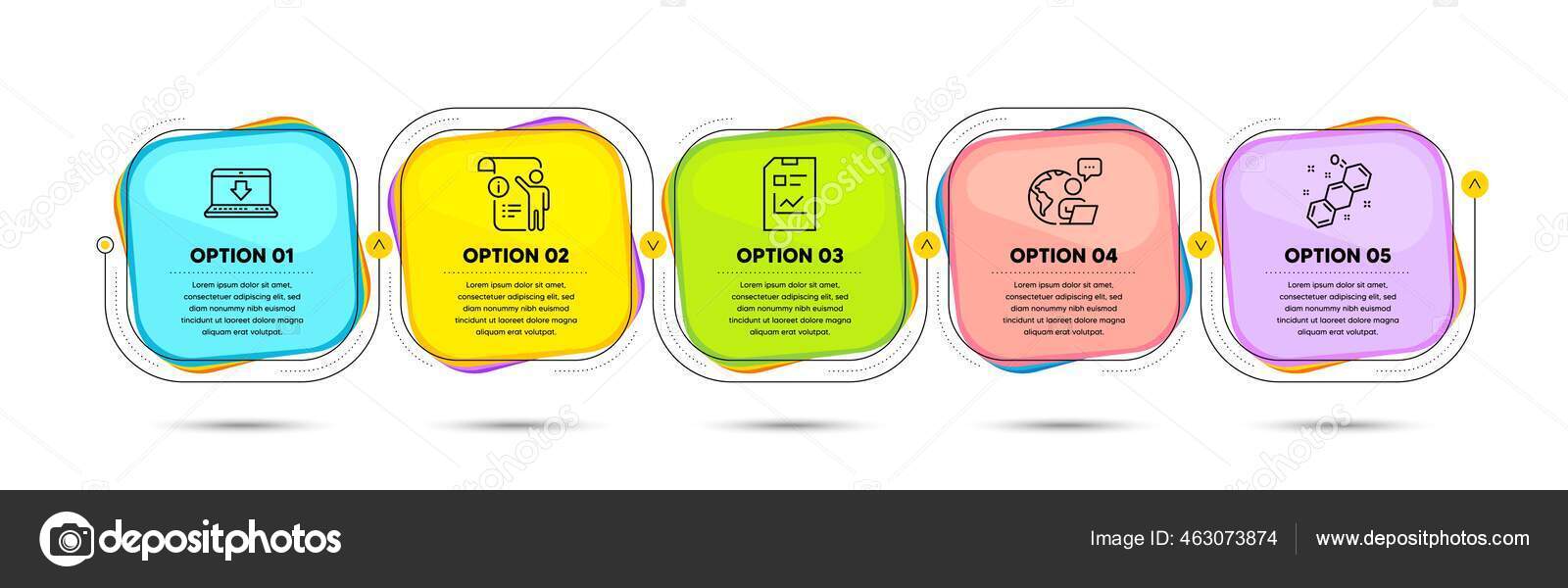 Manual Doc Chemical Formula Internet Downloading Line Icons Set ...