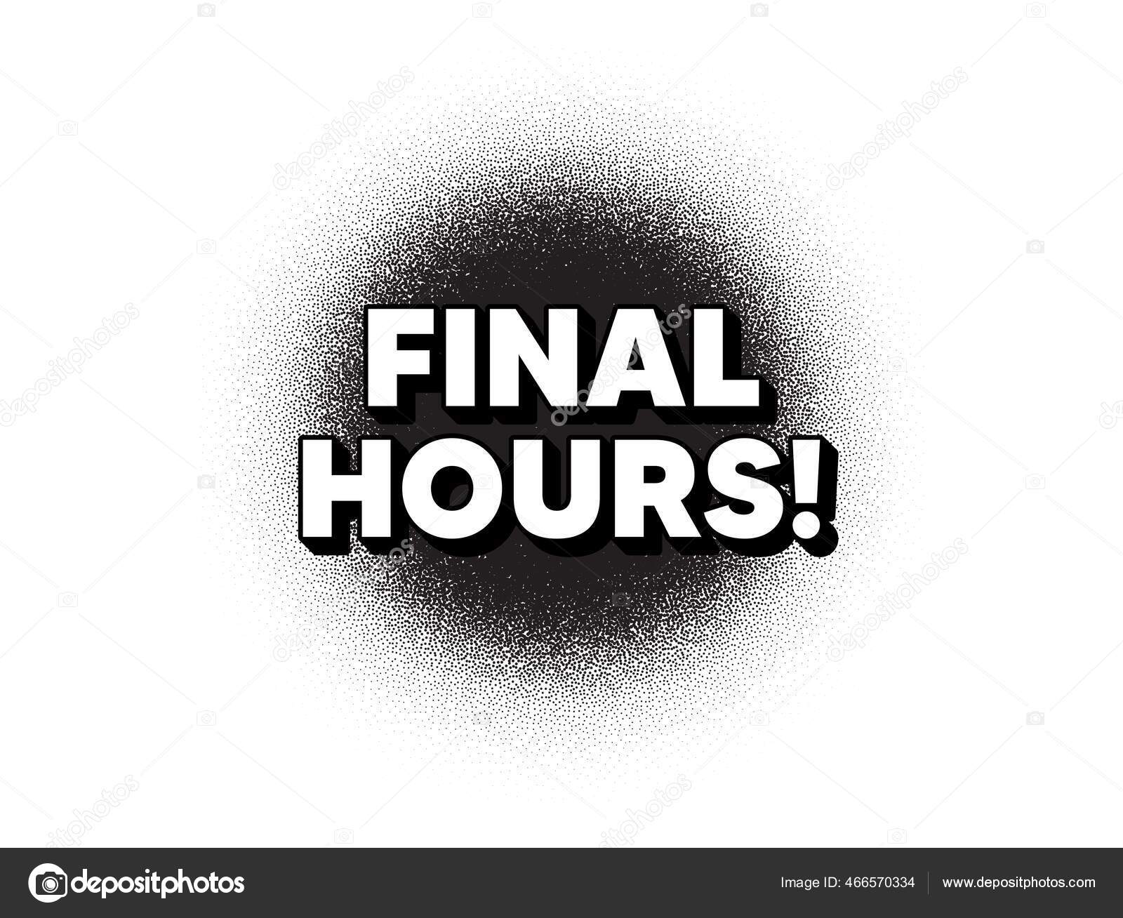 Final Hours Sale Dotwork Stain Pattern Stipple Dots Banner Special ...