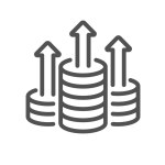 Arrows up, progress flat line illustration, concept vector isolated ...