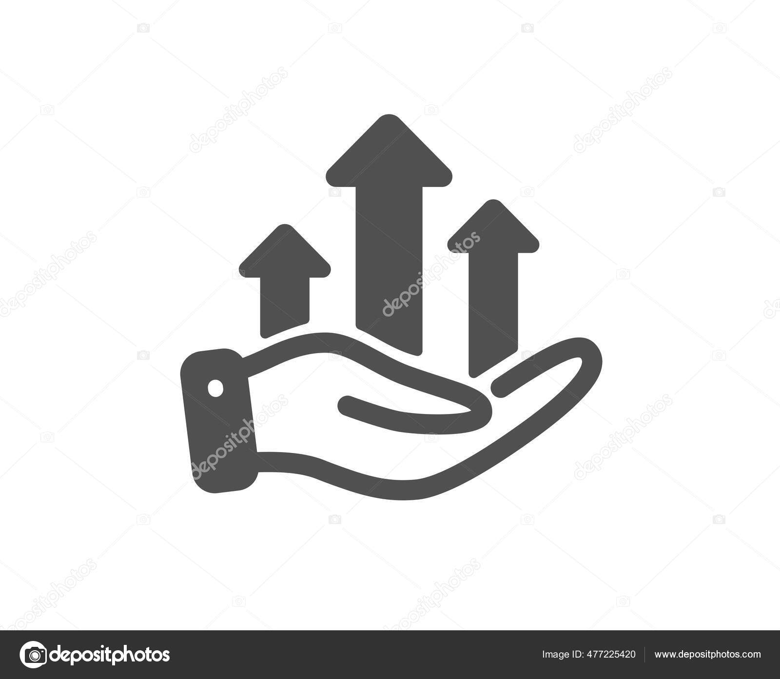 Growth Chart Simple Icon Money Profit Sign Investment Symbol Classic ...
