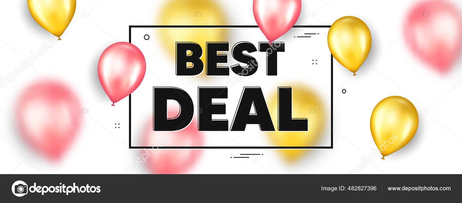Best Deal Text Balloons Frame Promotion Banner Special Offer Sale Stock ...