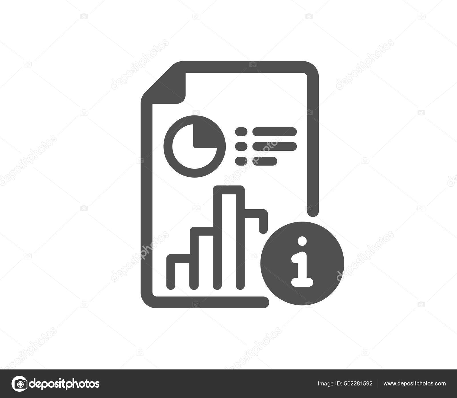 Report Icon Research Document Sign Data Analysis Information Symbol ...