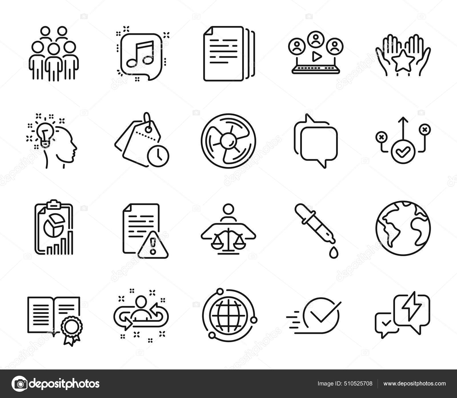 Vector Set Correct Way Court Judge Instruction Manual Line Icons Stock ...