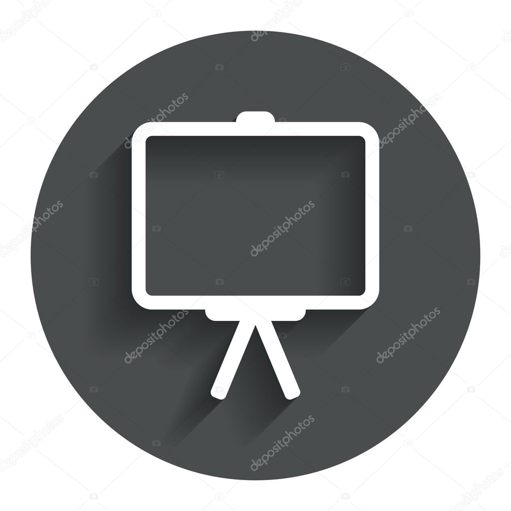Presentation billboard sign icon. PPT symbol. Stock Vector by ...