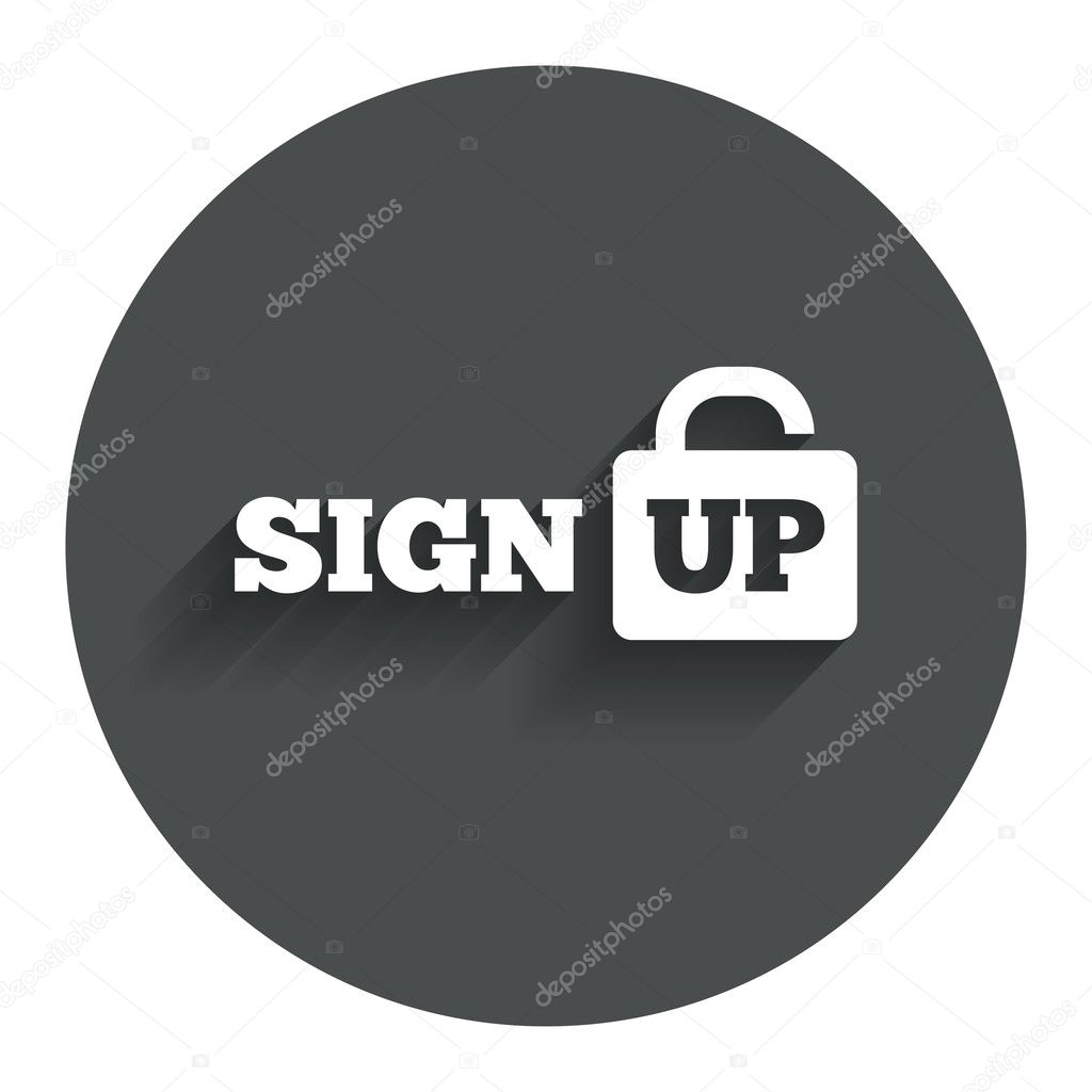 Sign up sign icon. Registration symbol. Stock Vector by ©Blankstock ...