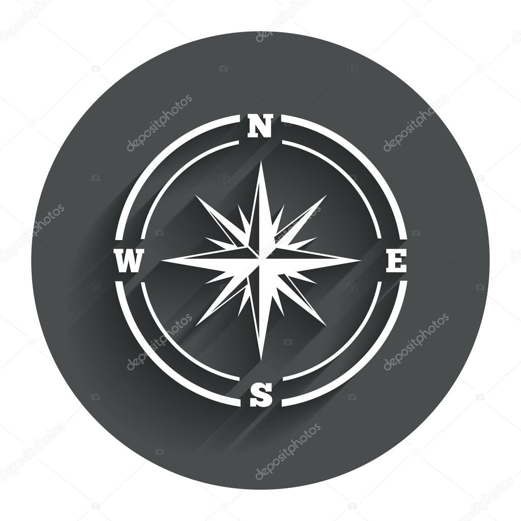 Compass sign icon. Windrose navigation symbol. Stock Vector by ...