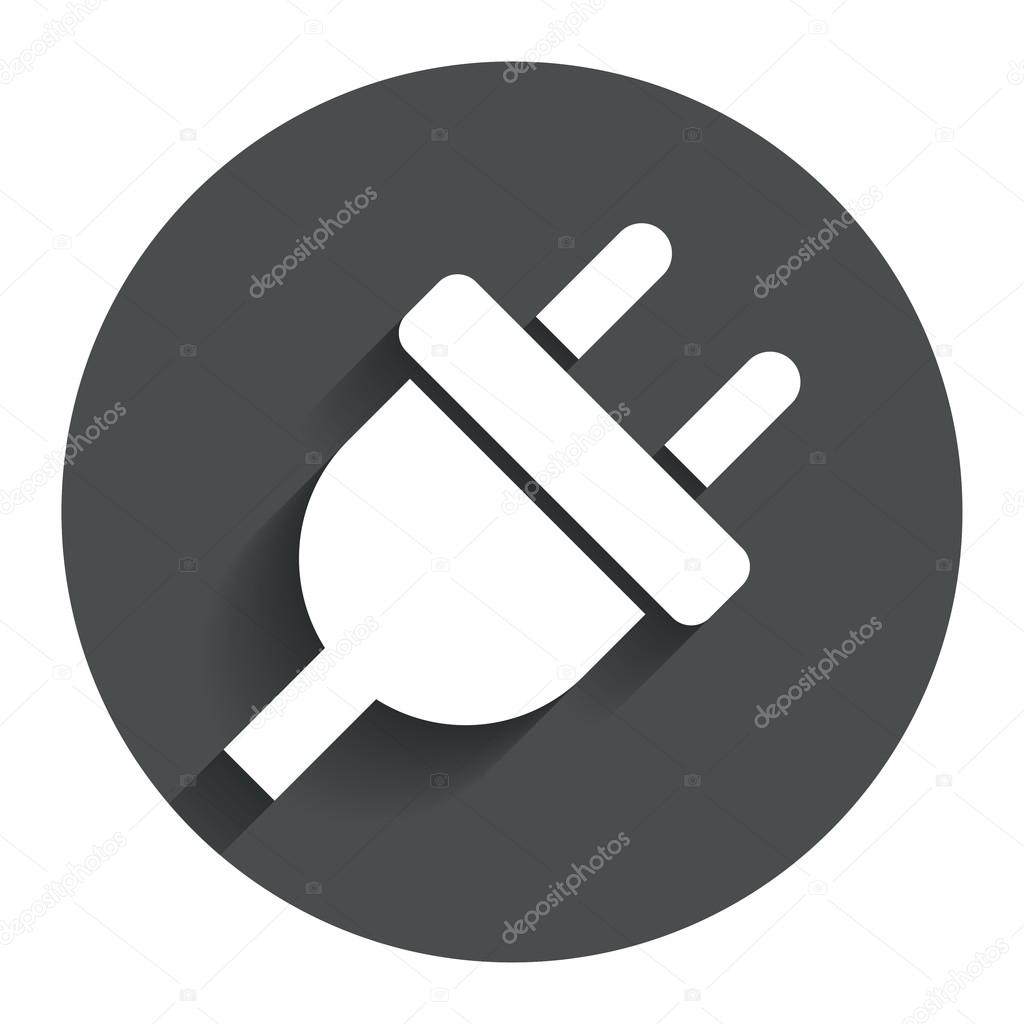 White Plug In Symbol