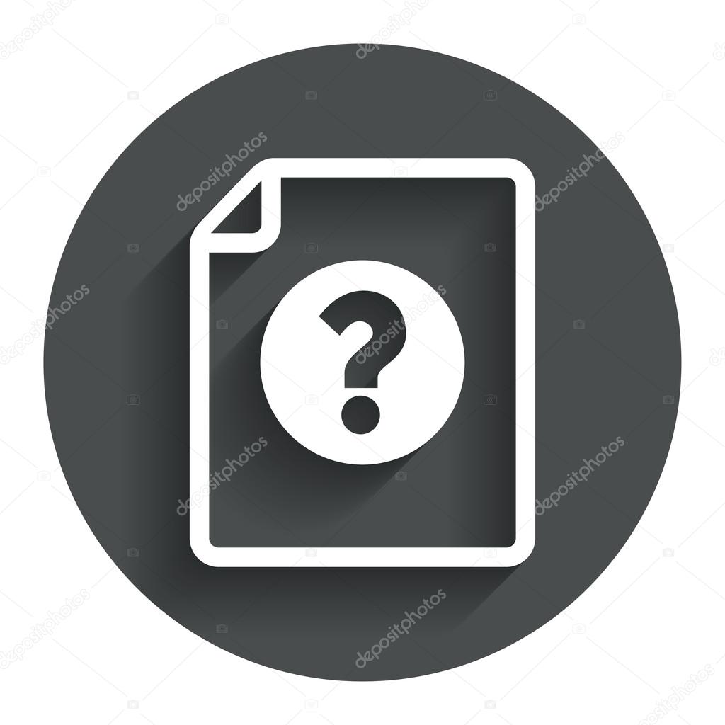 File document help icon. Question mark symbol. Stock Vector by ...