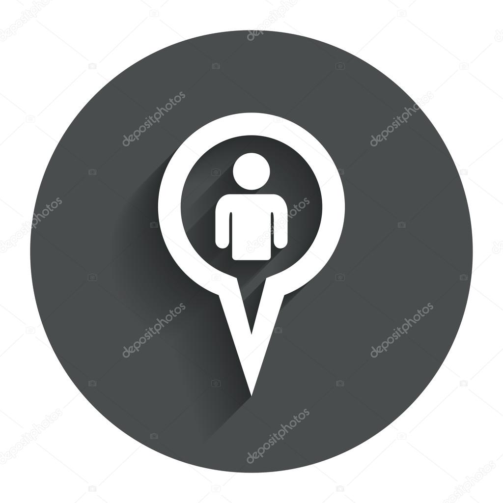 Map pointer user sign icon. Marker symbol. Stock Vector Image by ...
