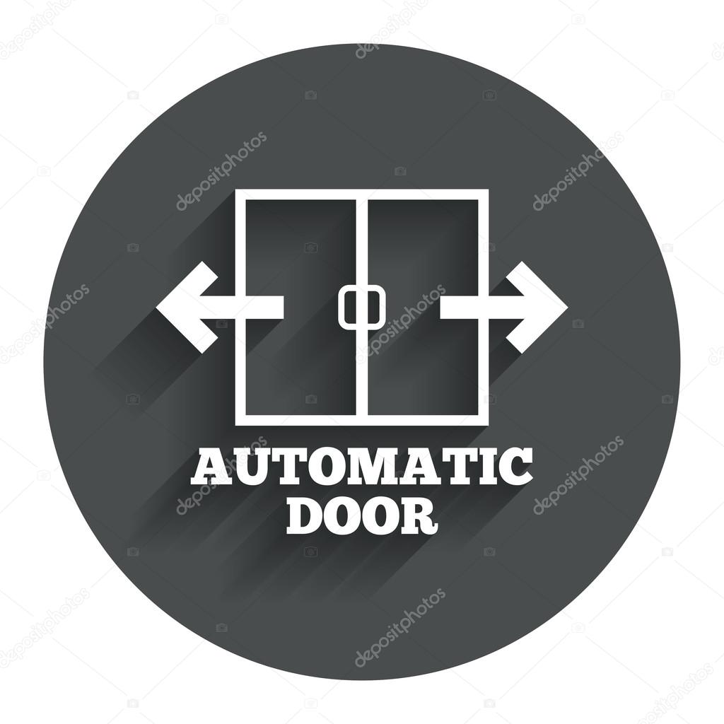 Icono de signo de puerta automática. Símbolo abierto automático ...