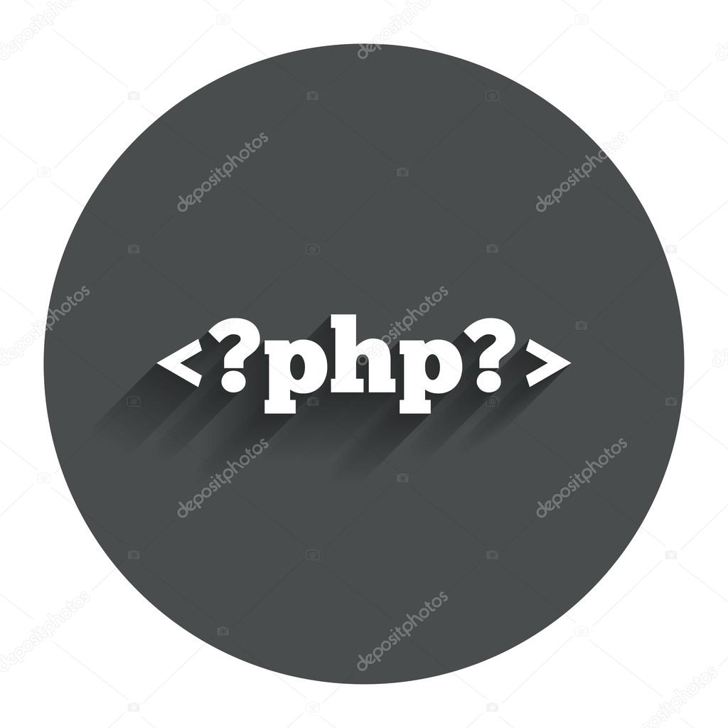Icono de signo PHP. Símbolo de lenguaje de programación. 2023