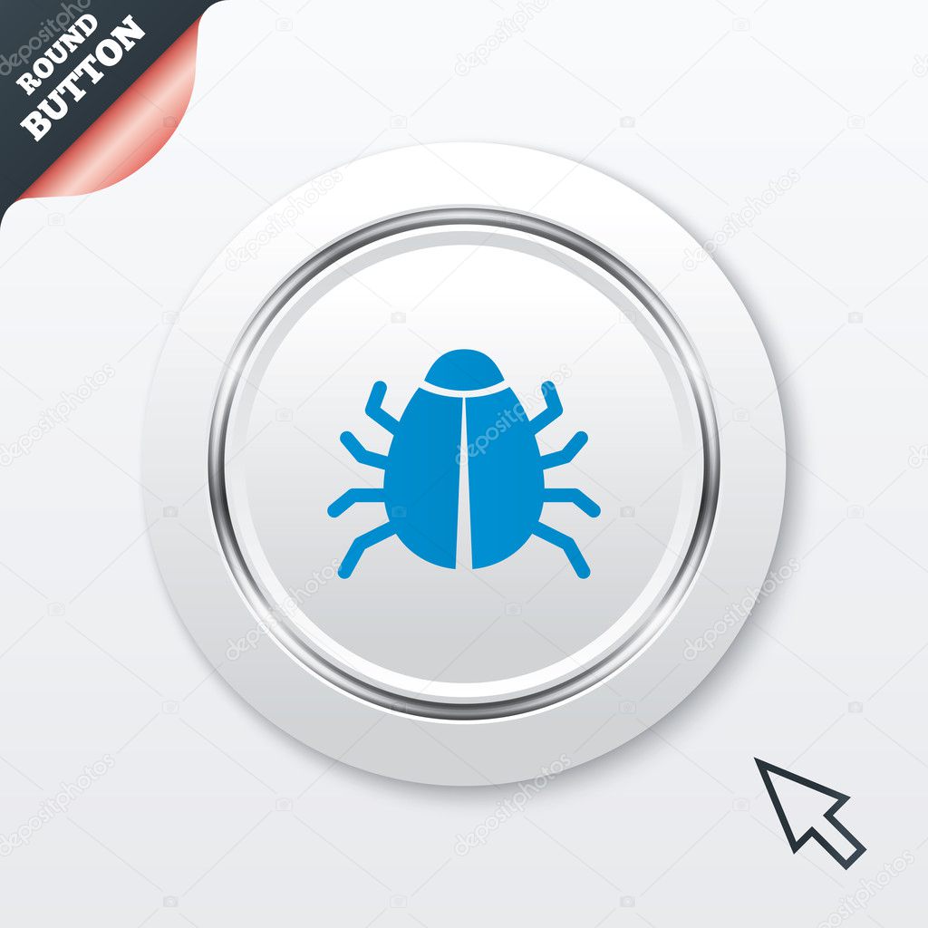 Bug sign icon. Virus symbol. Software bug error Stock Vector Image by ...