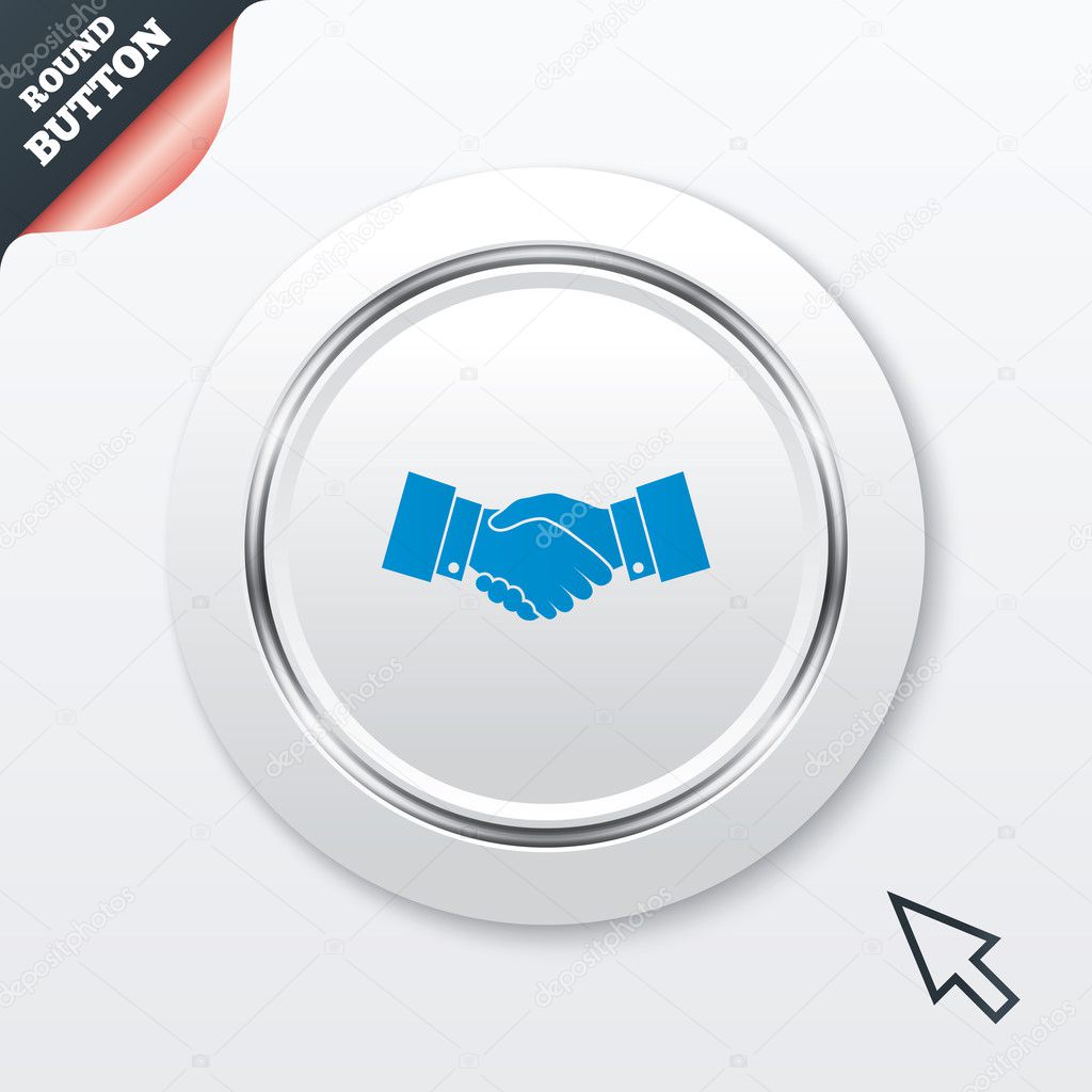 Handshake sign icon. Successful business symbol. Stock Vector Image by ...