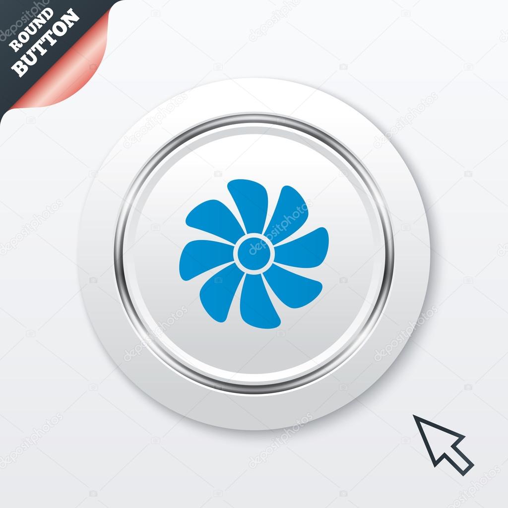 Ícone de sinal de ventilação. Símbolo ventilador . Vetor de stock de ...