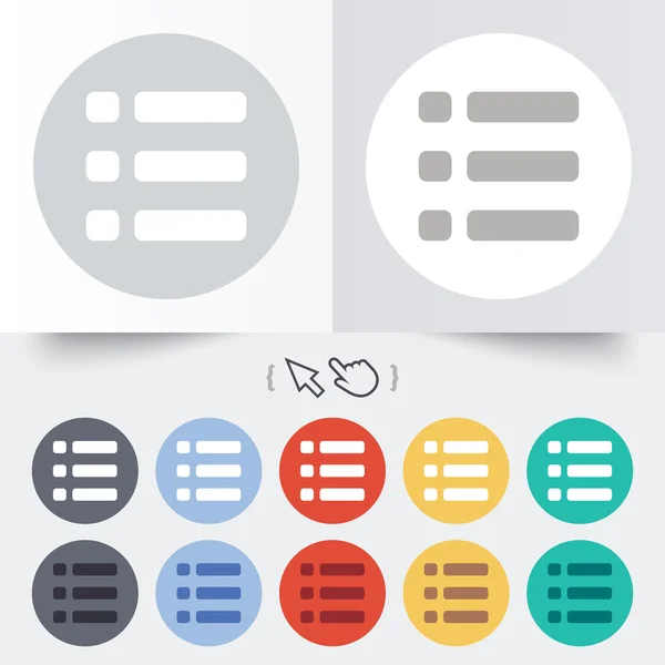 List sign icon. Content view option symbol. — Stock Vector © Blankstock ...