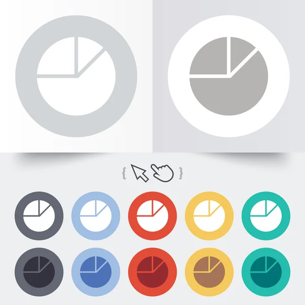 Pie chart graph sign icon. Diagram button. Stock Vector by ©Blankstock ...