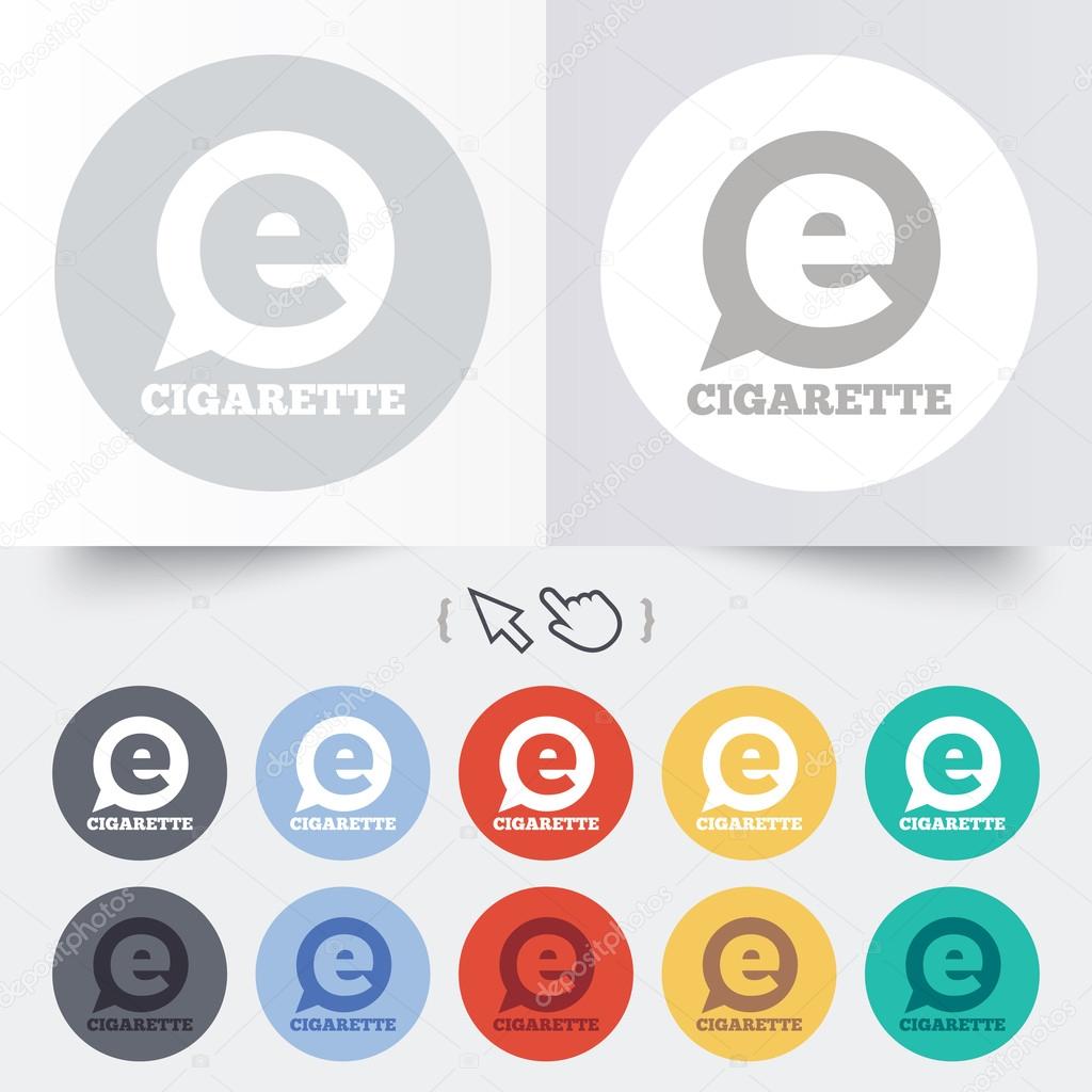 Smoking sign icon. E-Cigarette symbol. Stock Vector by ©Blankstock 54241323
