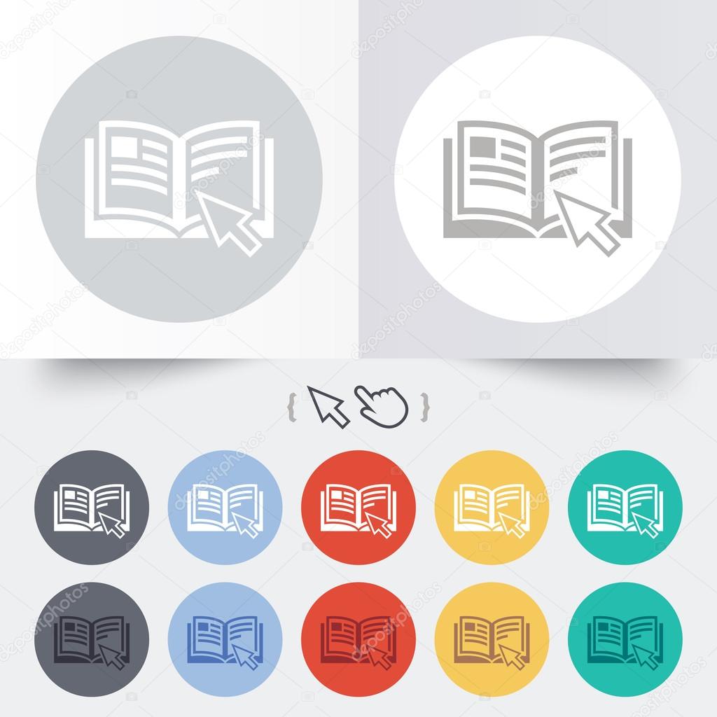 Instruction sign icon. Manual book symbol. Stock Vector by ©Blankstock ... Instruction sign icon. Manual book symbol. Stock Vector by ©Blankstock ...