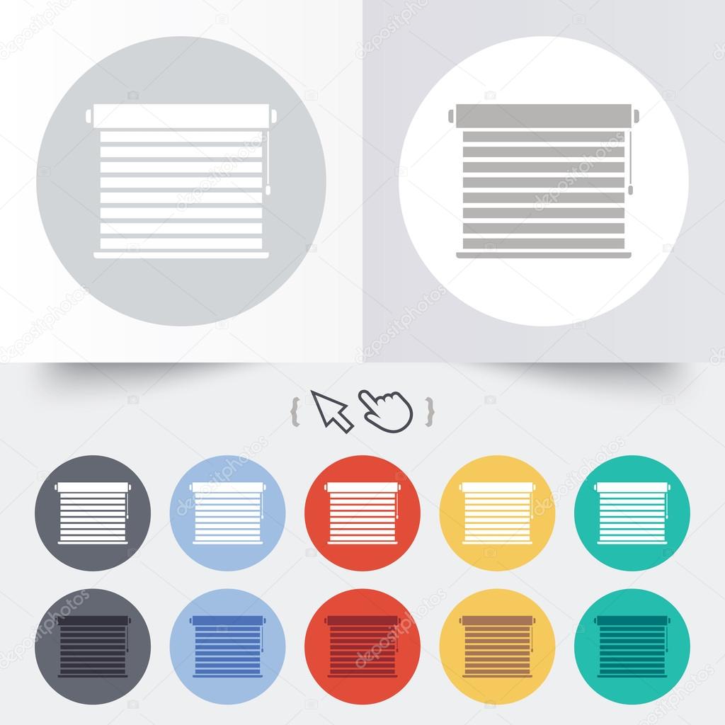 Louvers sign icon. Window blinds or jalousie. Stock Vector by ...