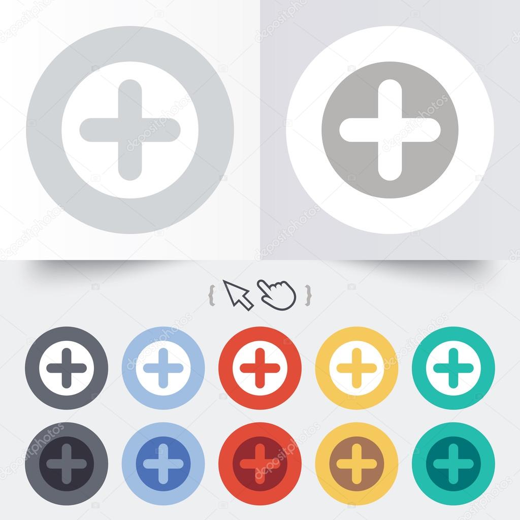 Más icono de signo. Símbolo positivo. Vector de stock por ©Blankstock ...