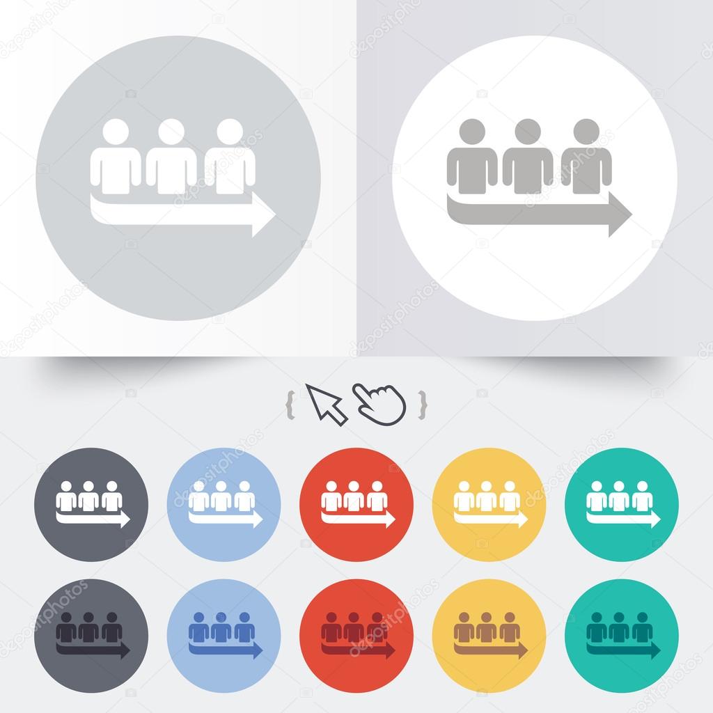 Signo de cola icono. Símbolo de giro largo . Stock Vector by ...