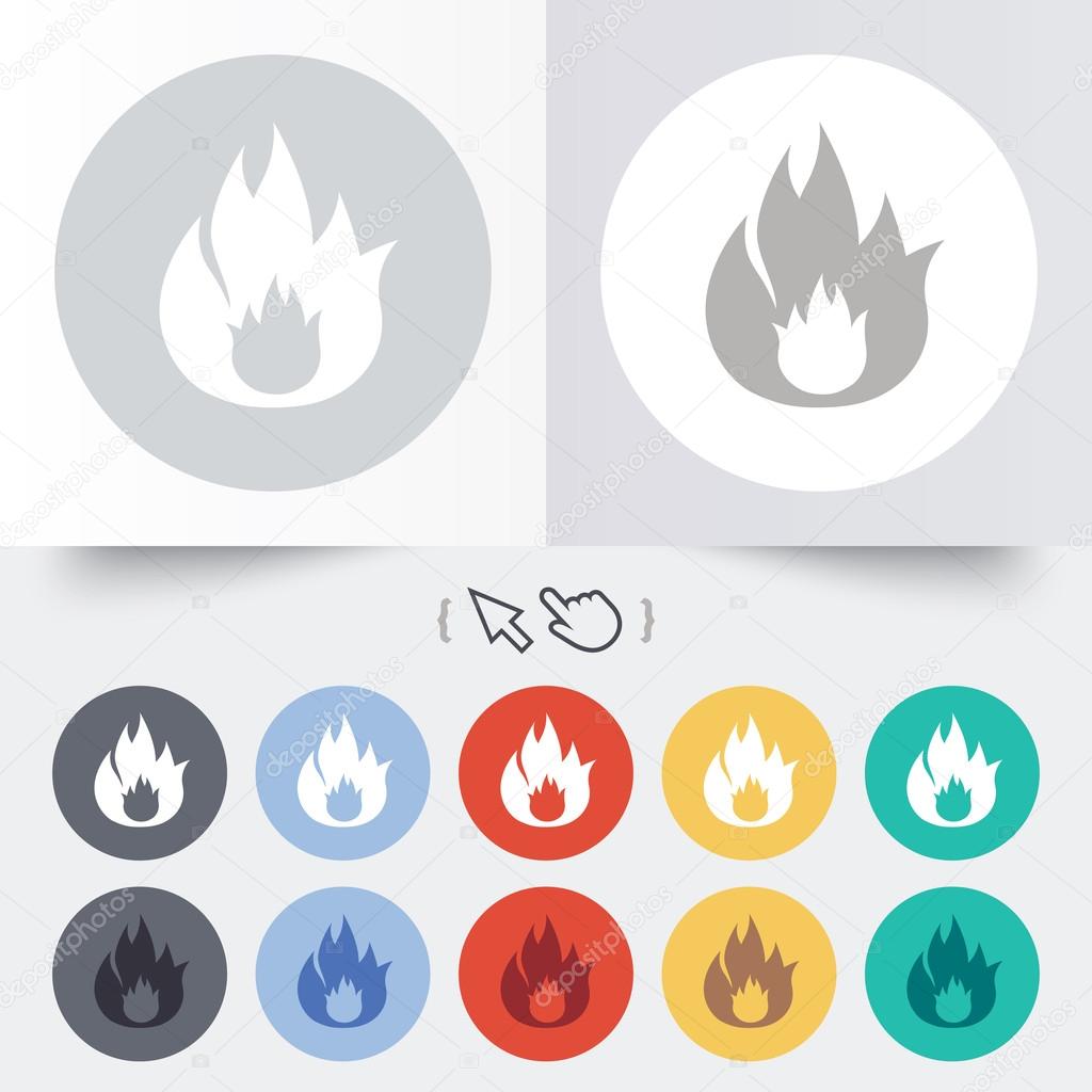 Fire flame sign icon. Fire symbol. Stock Vector Image by ©Blankstock ...