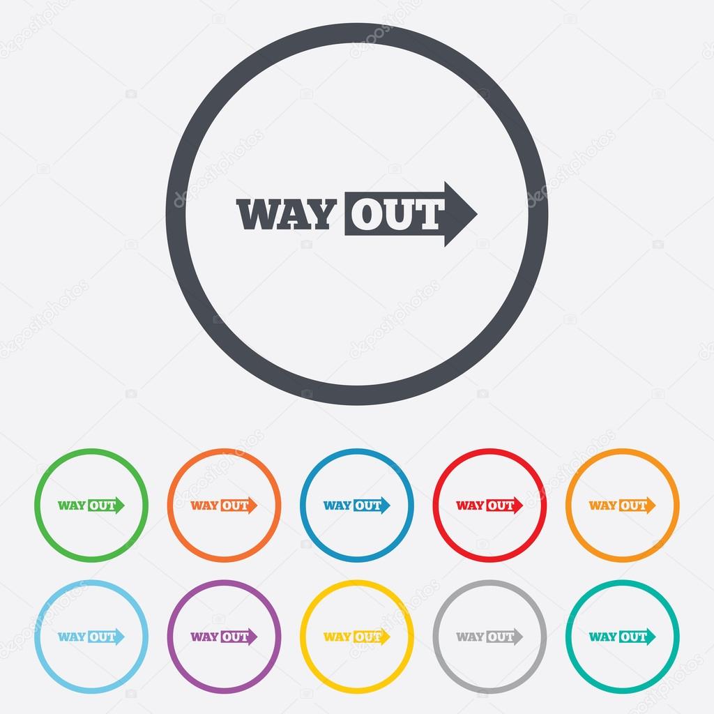 Way out right sign icon. Arrow symbol. Stock Vector by ©Blankstock 54987795