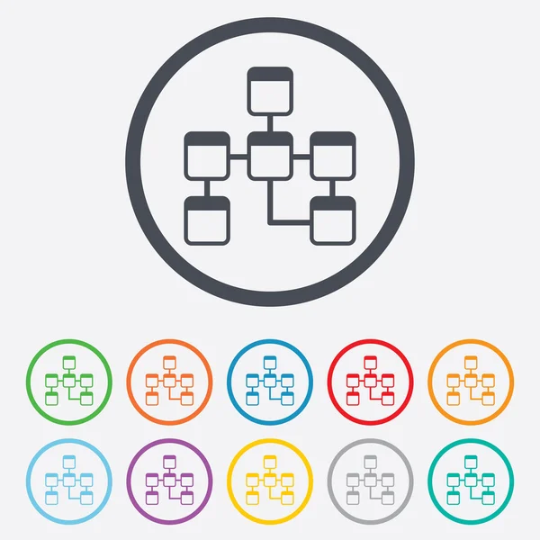 Database sign icon. Relational database schema. Stock Vector Image by ...