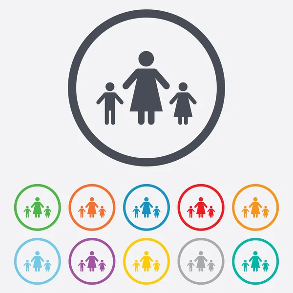 Family with children signs Stock Vector by ©Blankstock 130629596