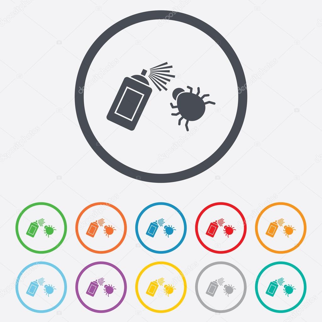 Bug disinfection sign icon. Fumigation symbol. Stock Vector Image by ...