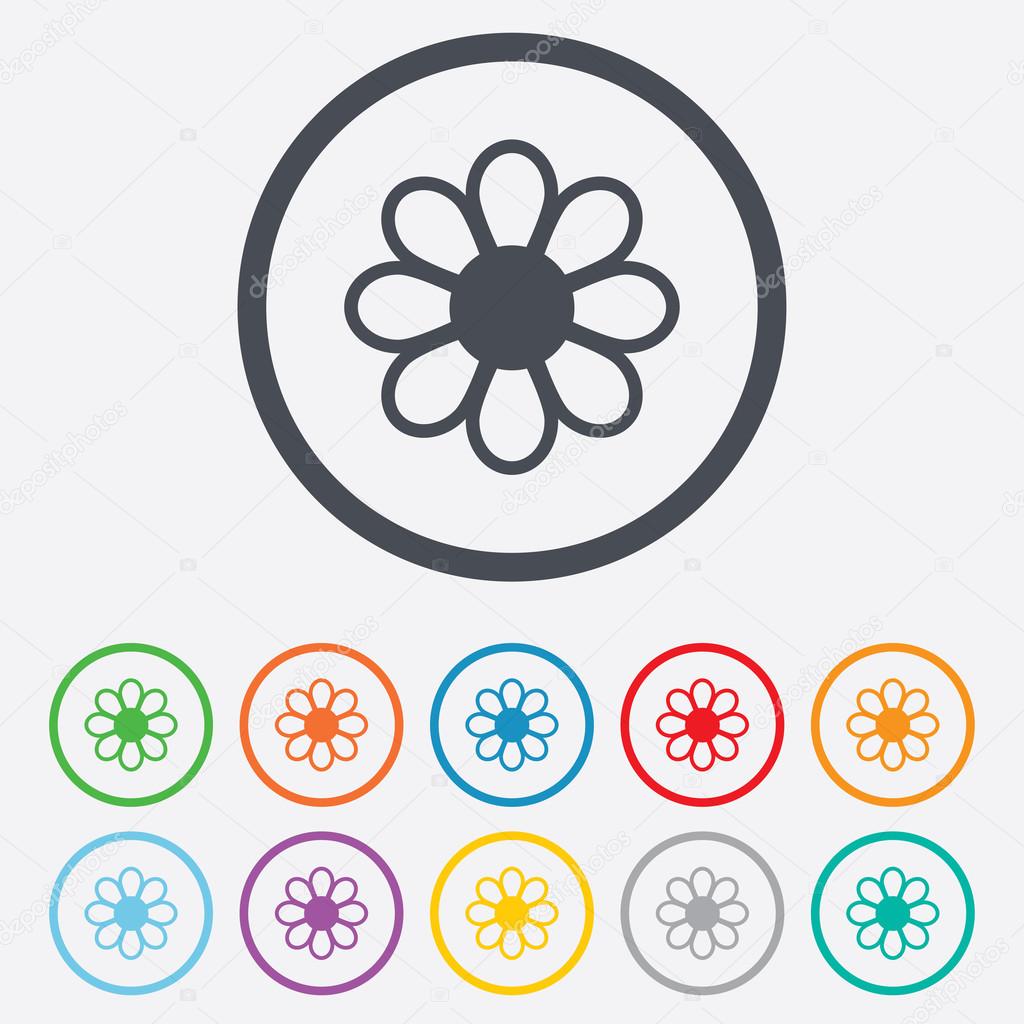 Flower sign icon. Blossom symbol. Stock Vector Image by ©Blankstock ...