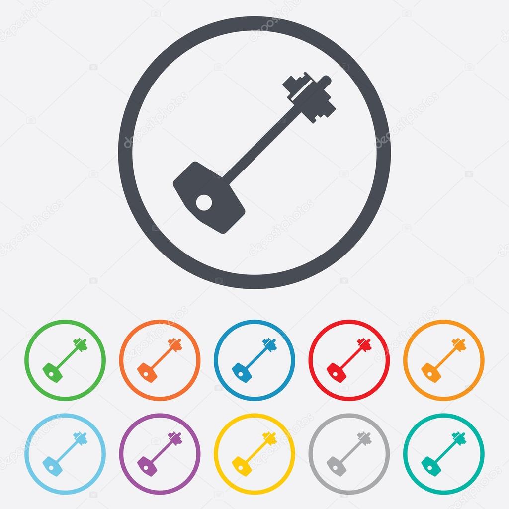 Key sign icon. Unlock tool symbol. Stock Vector by ©Blankstock 55366573