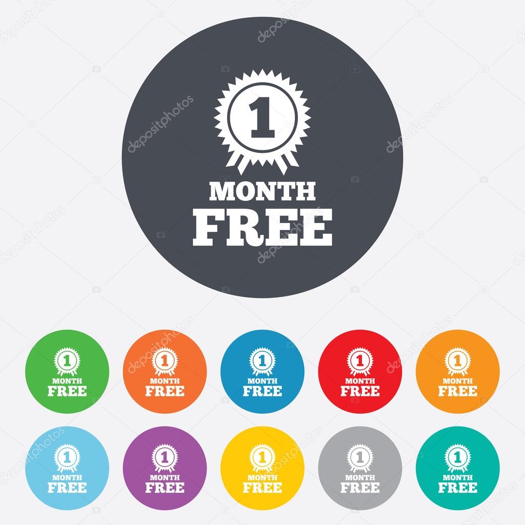 First month free sign icon. Special offer symbol Stock Vector Image by ...